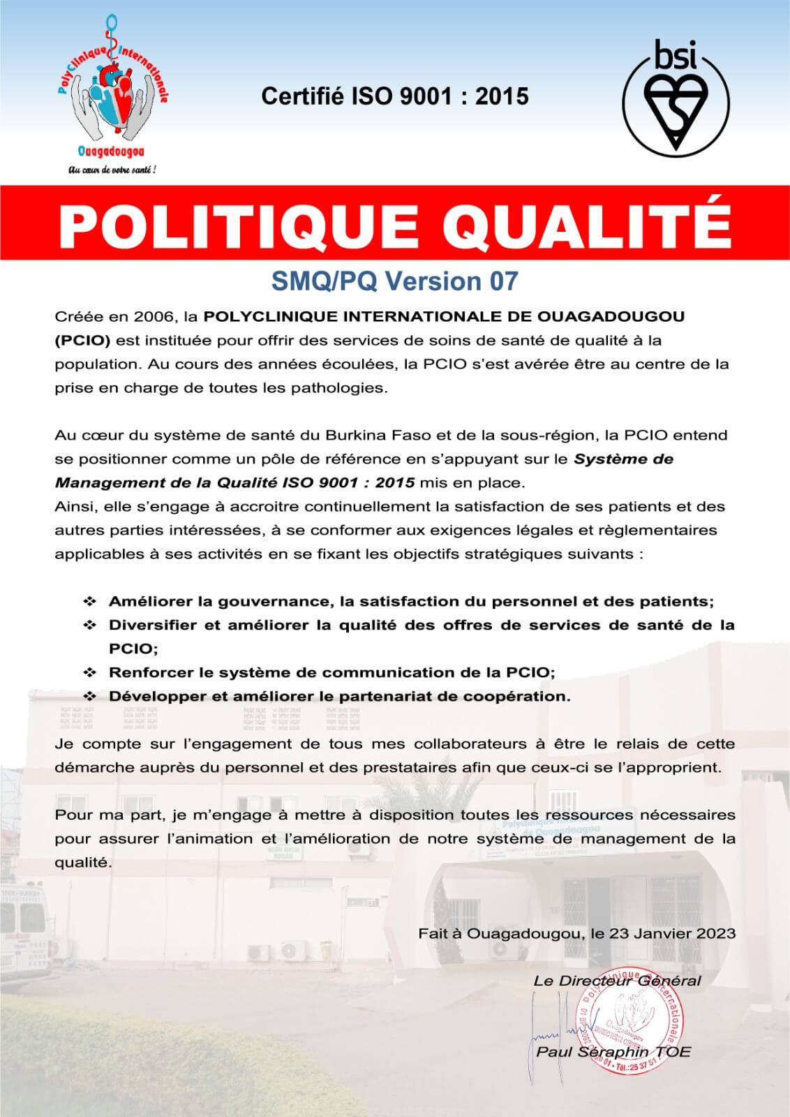 PCIO - Site Officiel